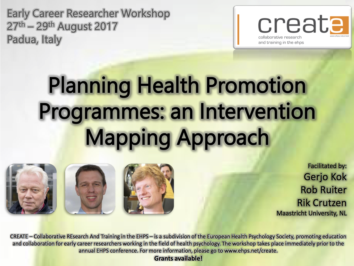 CREATE – EHPS 2017